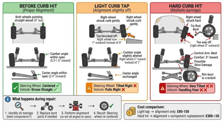 Steering Wheel Off Center After Curb: Repair Guide