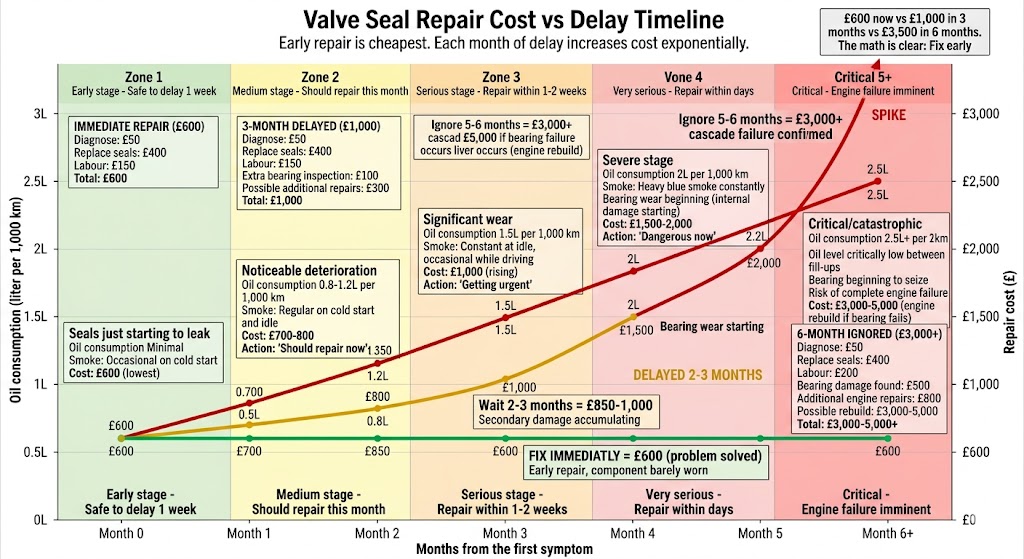 Bad Valve Seals: 4 Symptoms & Real Repair Cost